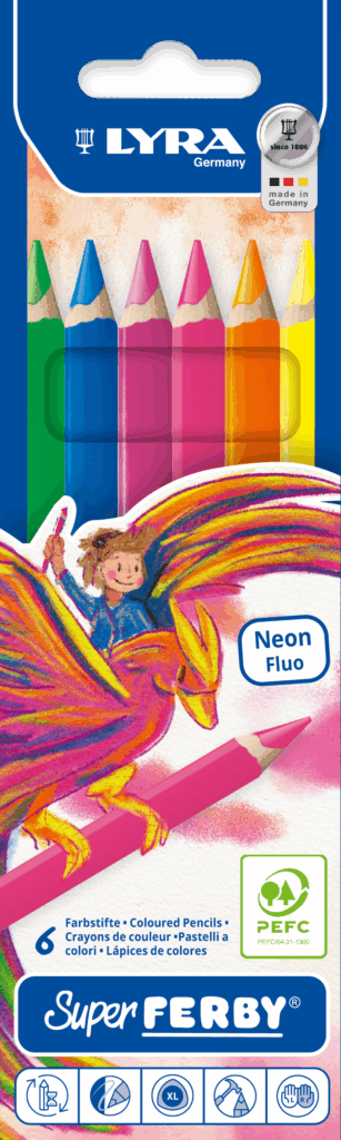 LYRA Super Ferby® neon, 6 Stifte - Kisus e.K. Bastelbedarf